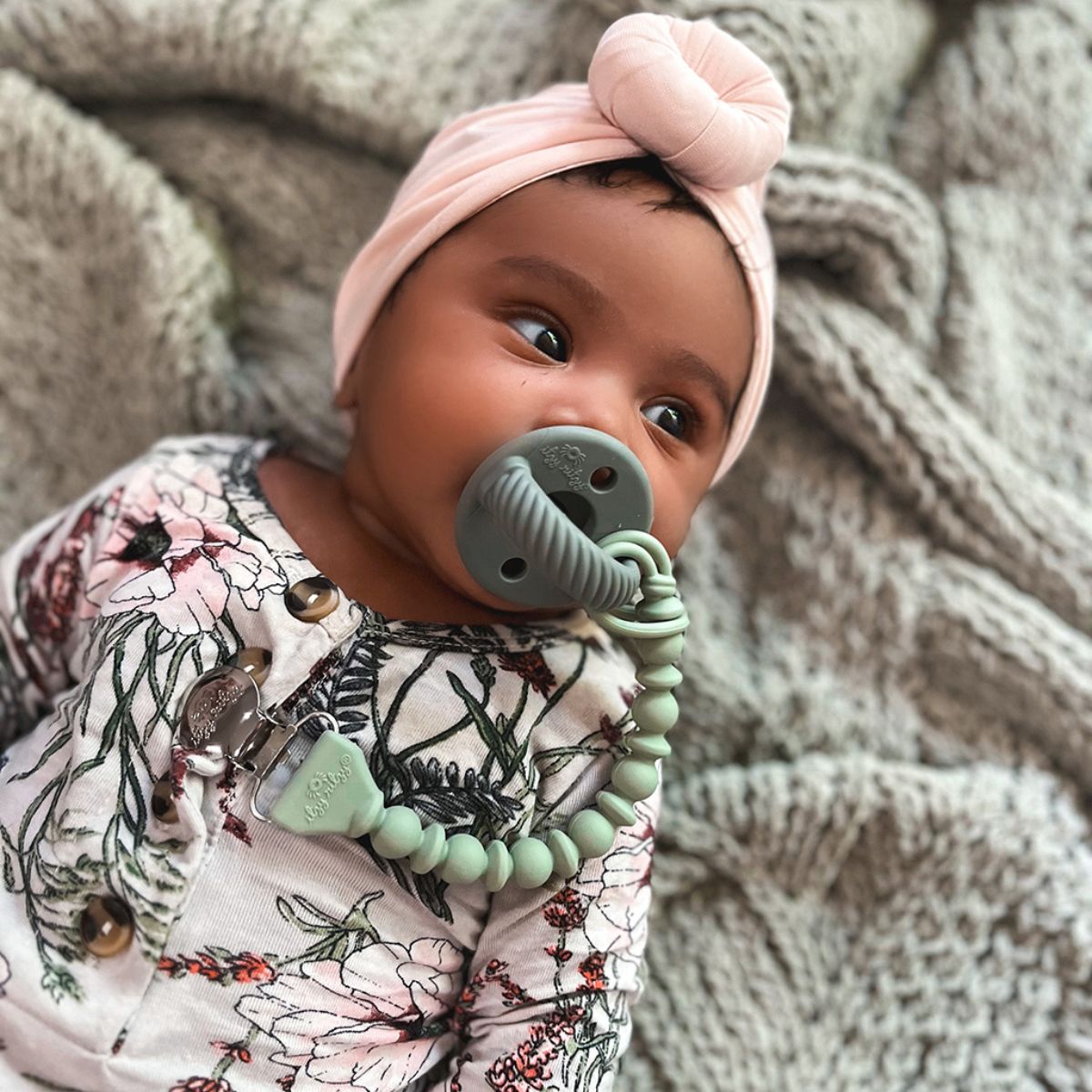 Sweetie Strap™ - Beaded Pacifier Clip - Agave – Raw Lily