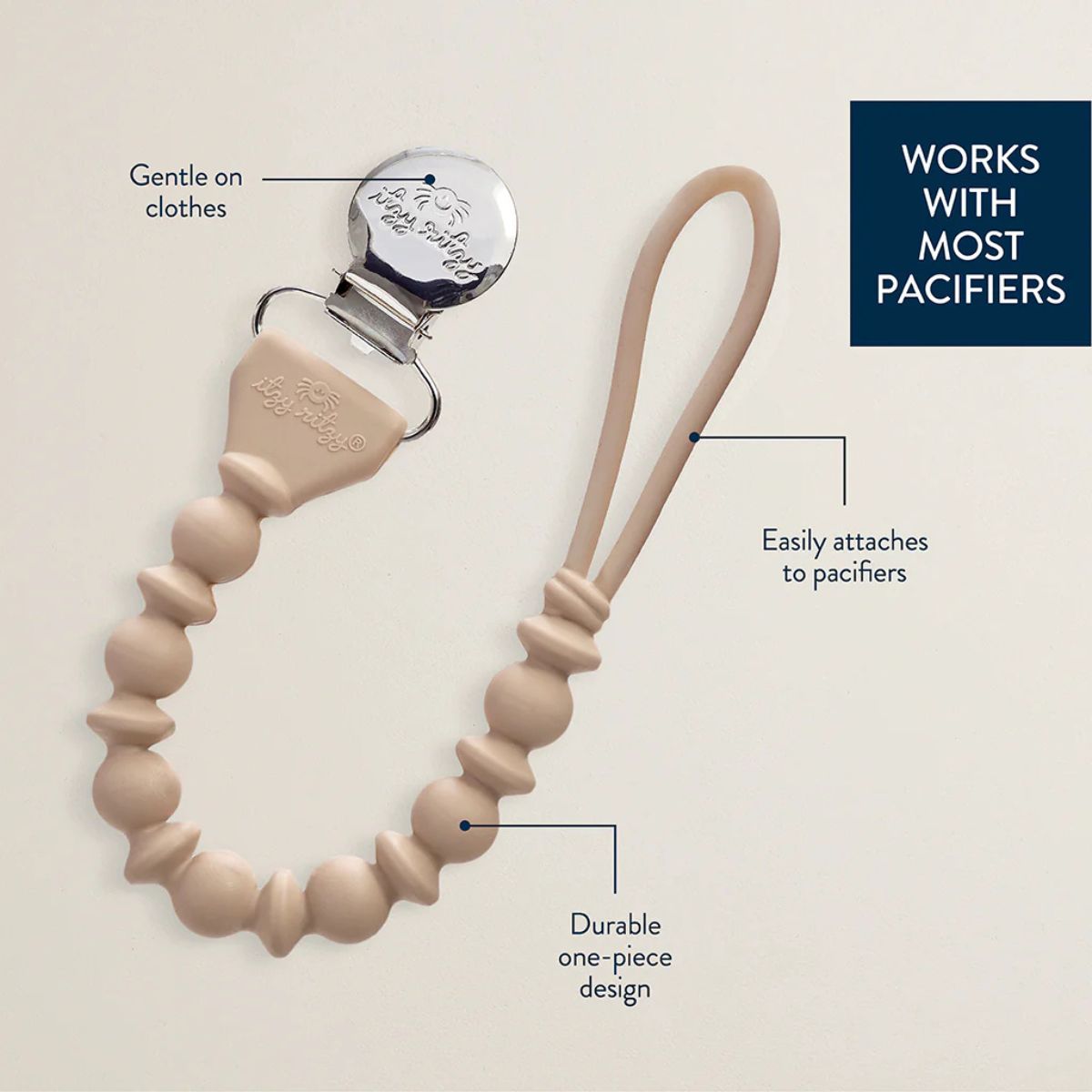 Sweetie Strap™ - Beaded Pacifier Clip - Toast – Raw Lily